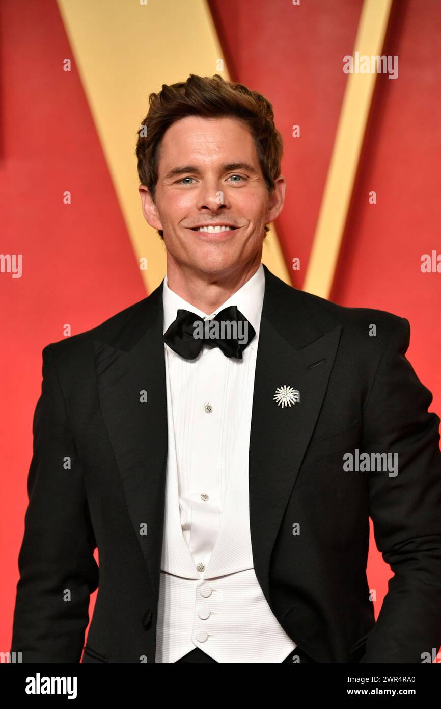 James Marsden arrives at the Vanity Fair Oscar Party on Sunday, March ...