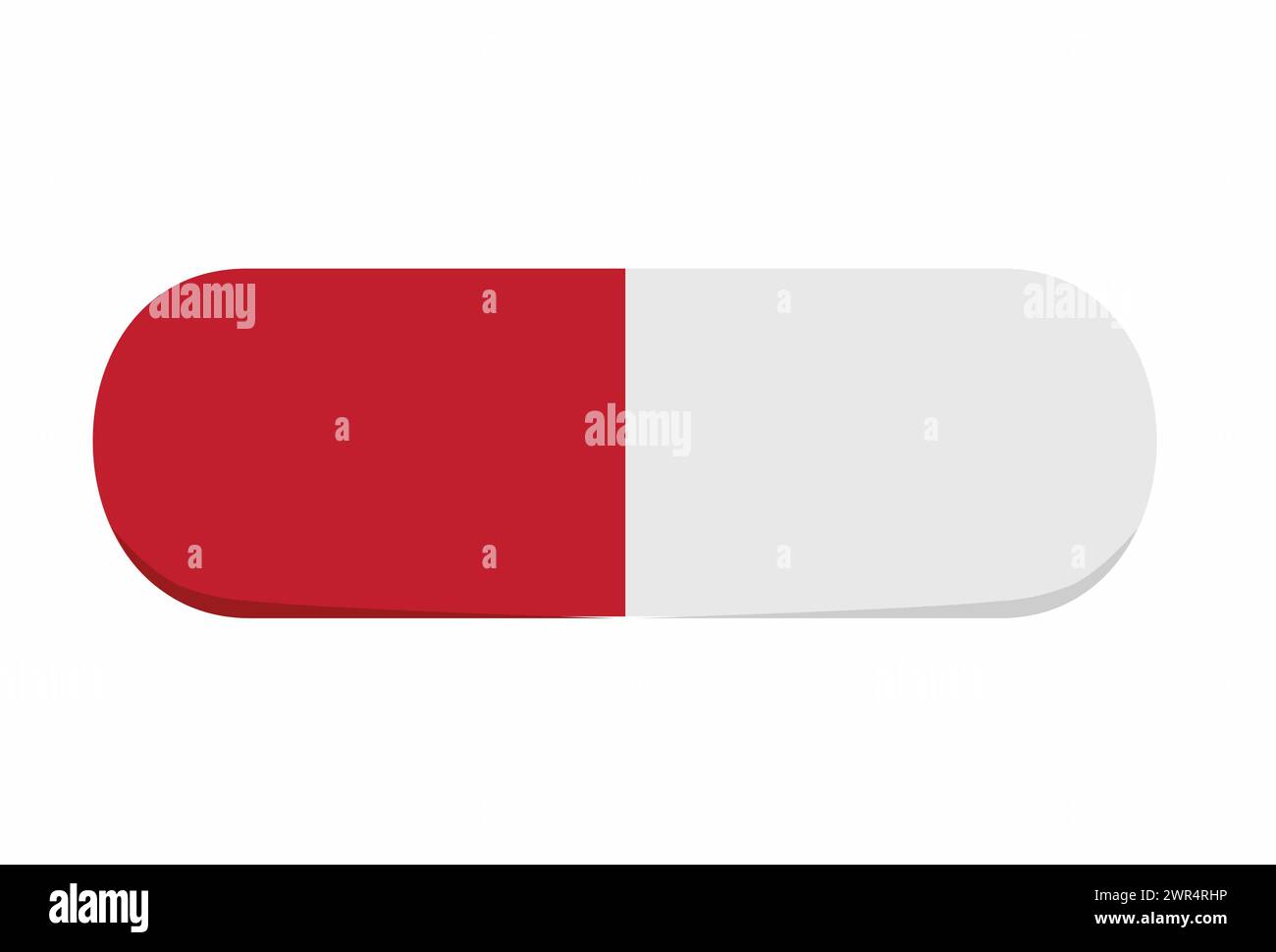 Red and white pill assortment on a clean background in a healthcare ...