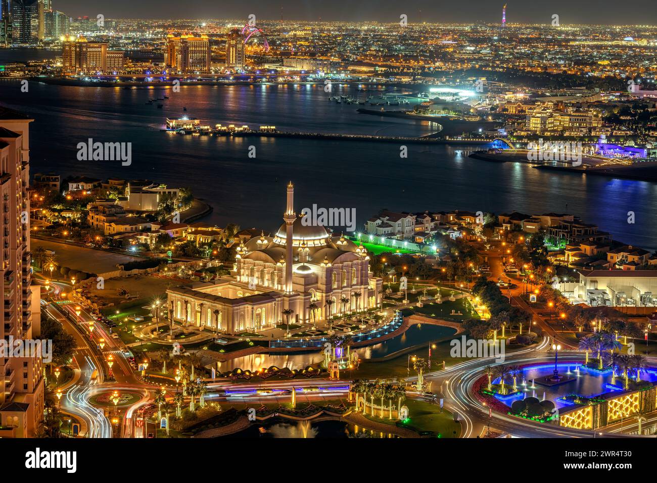 The newly opened Hamad bin Jassim Mosque | The Pearl Island Stock Photo ...