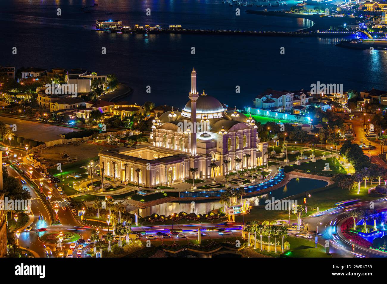 The newly opened Hamad bin Jassim Mosque | The Pearl Island Stock Photo ...