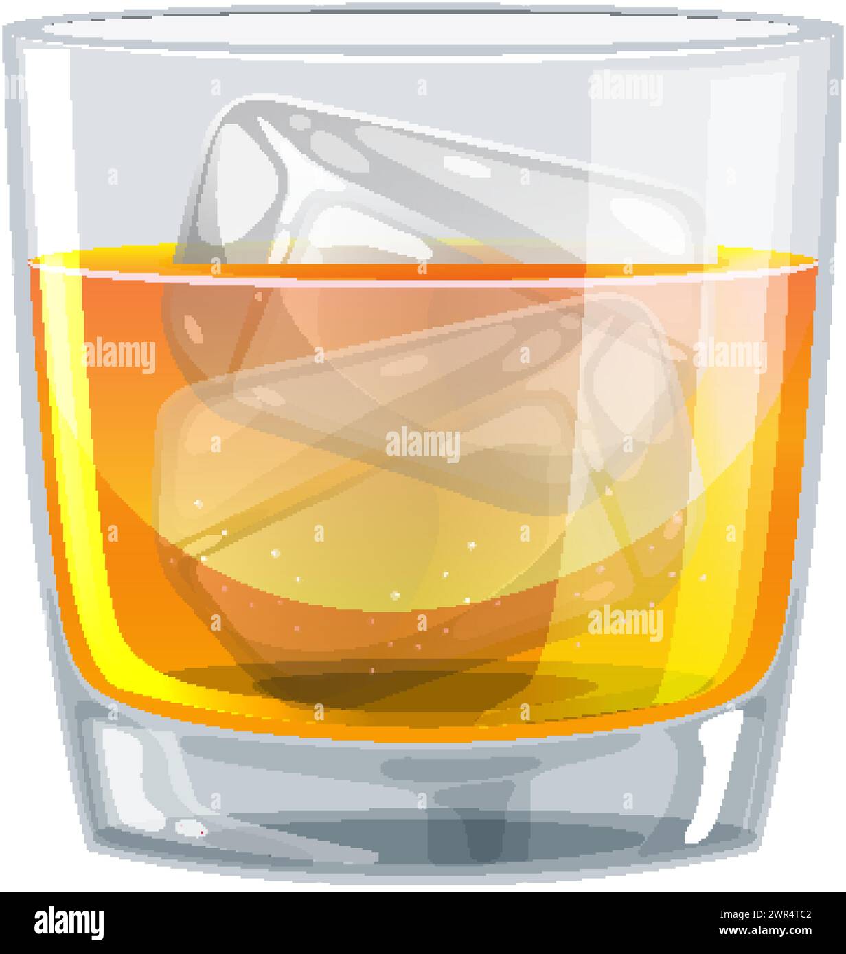 Stylized vector graphic of whiskey in a glass Stock Vector Image & Art ...