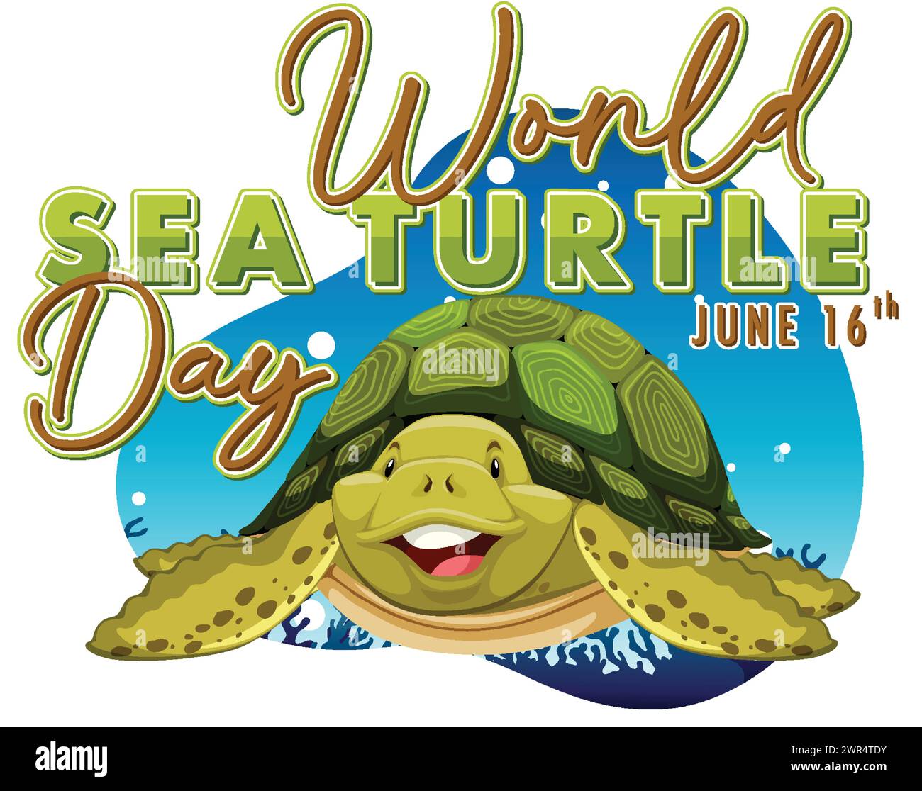 Colorful illustration for World Sea Turtle Day event Stock Vector Image ...