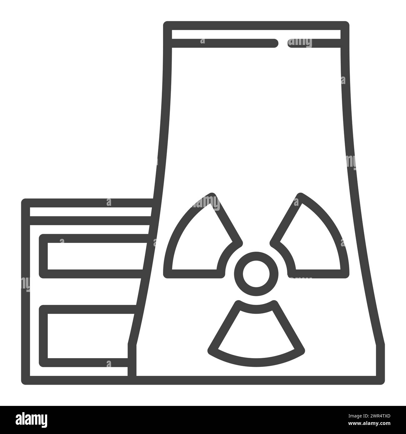 Nuclear Power Plant vector Radiation Factory concept outline icon or symbol Stock Vector Image ...