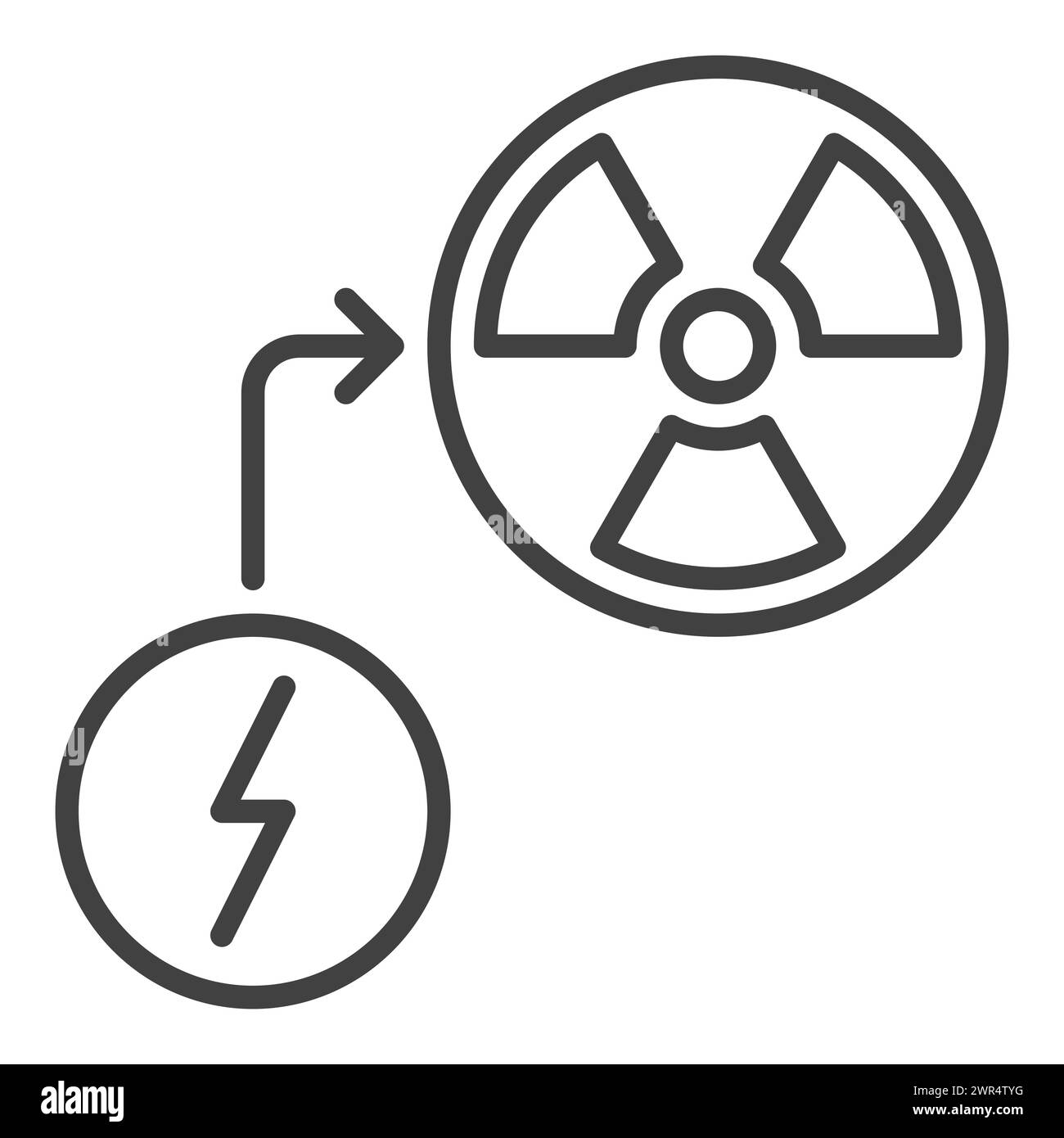 Renewable Nuclear Energy vector Radiation concept linear icon or symbol Stock Vector Image & Art ...