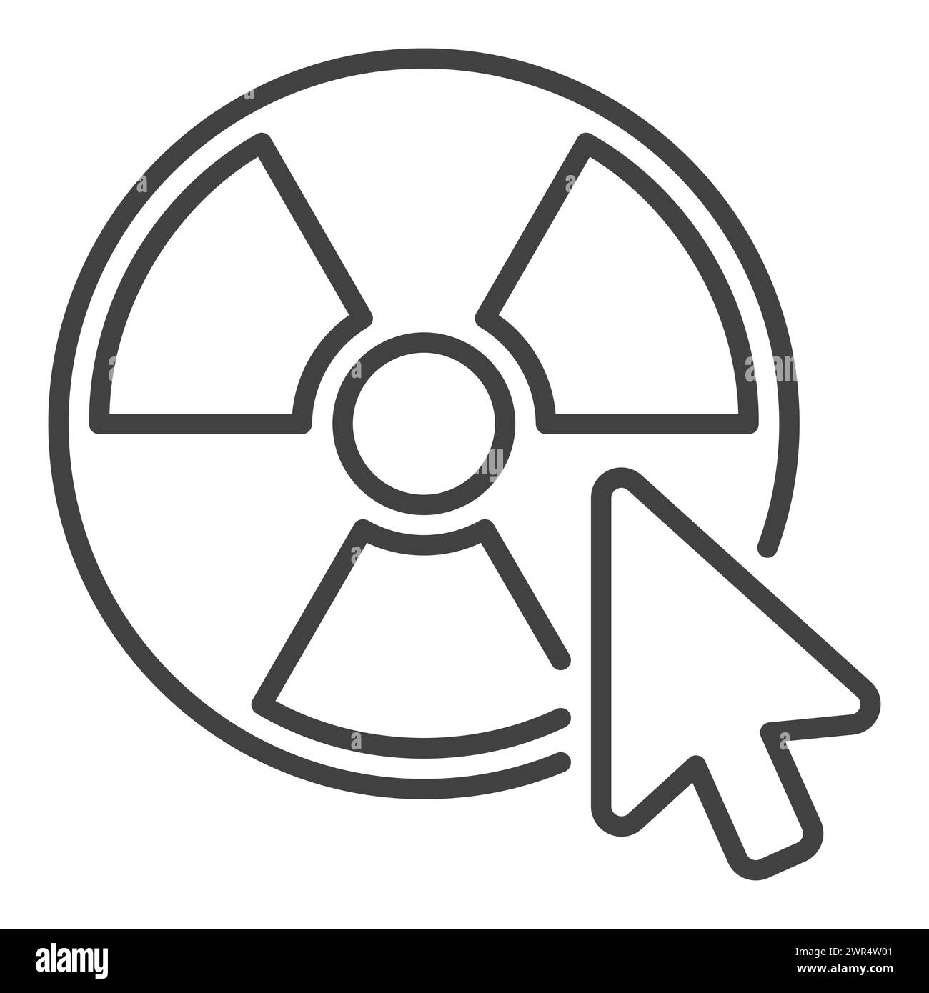 Mouse Click on Radiation symbol vector concept icon or symbol in ...