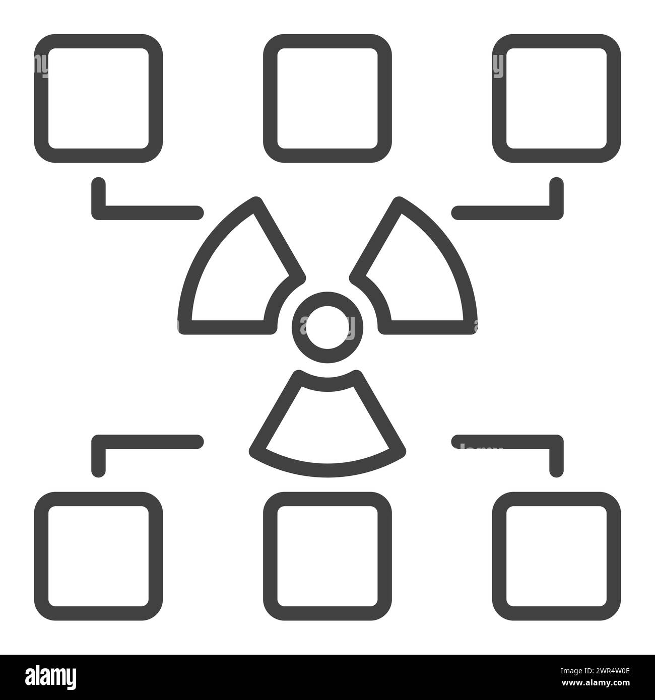 Nuclear Energy vector Radiation concept outline icon or symbol Stock ...