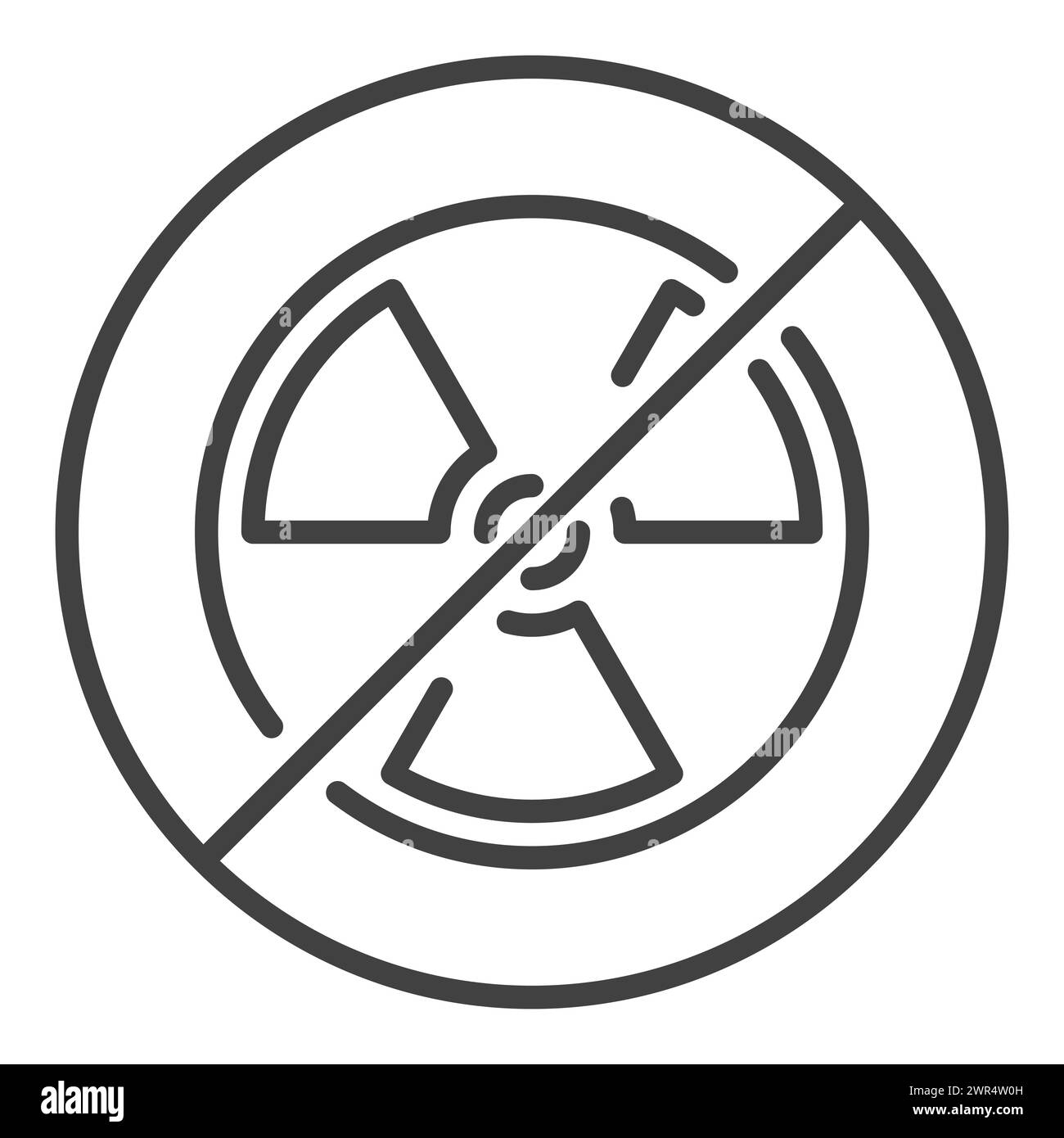 Vector Stop Radiation No Allowed concept icon or sign in thin line style Stock Vector Image ...