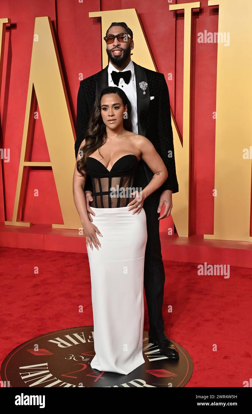 Beverly Hills, USA. 10th Mar, 2024. Anthony Davis and Marlen P arriving ...