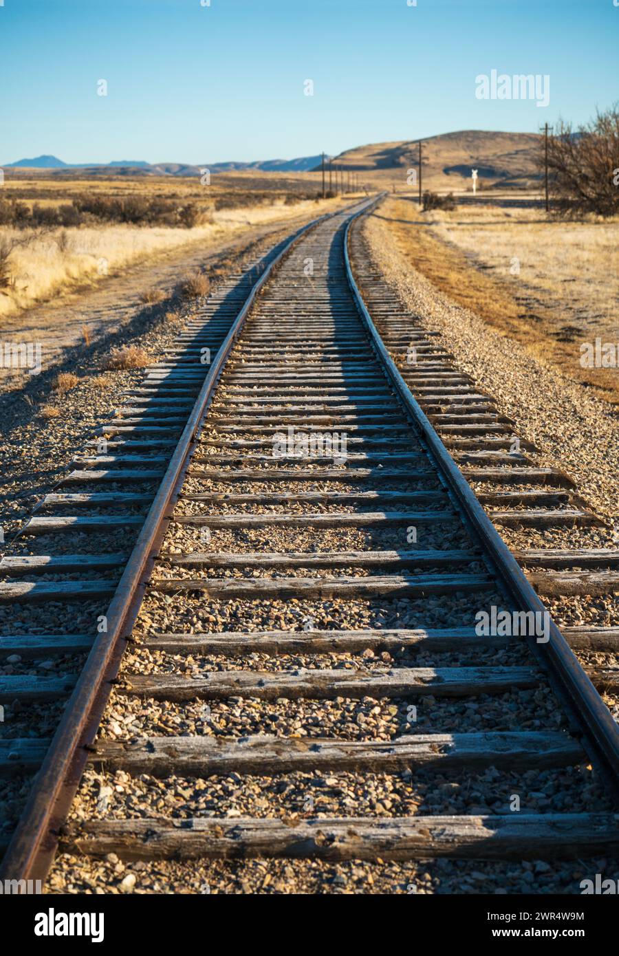The Historic Train Tracks and Rails at Golden Spike National Historic Site, Utah, USA Stock ...