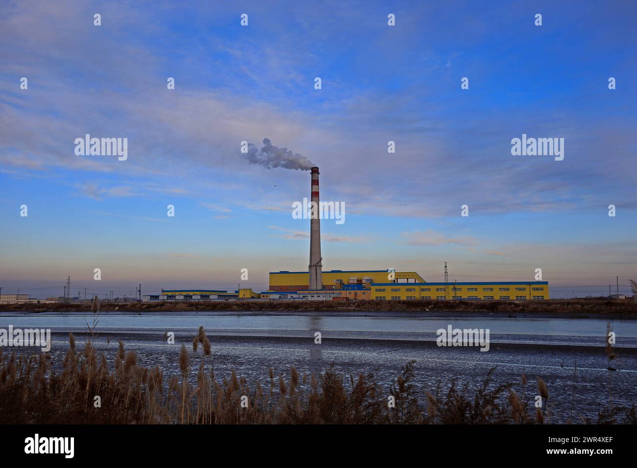 Industrial factory chimneys Stock Photo - Alamy