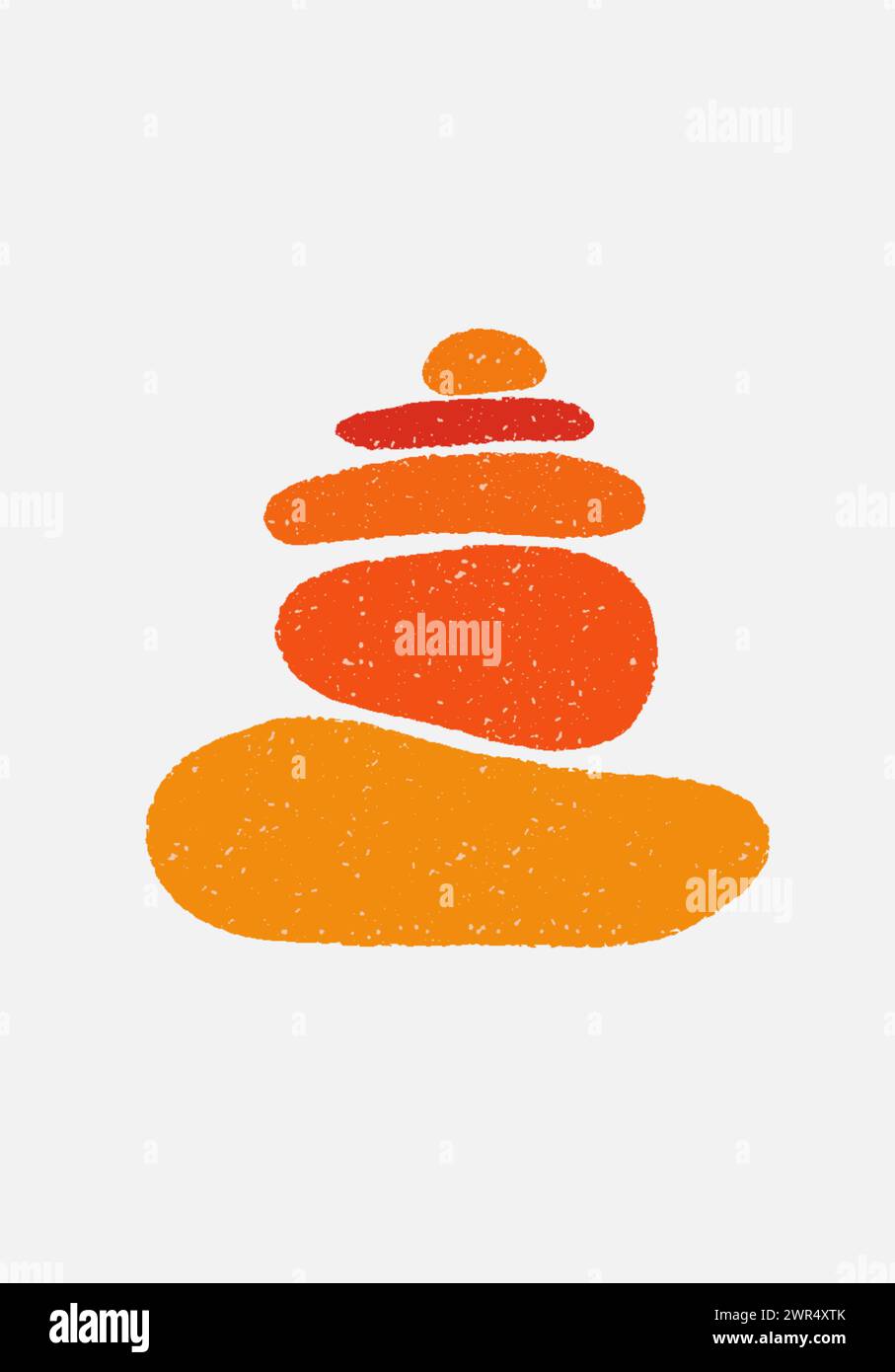 Zen stones, creative geometric shape pebble pyramid isolated on white ...