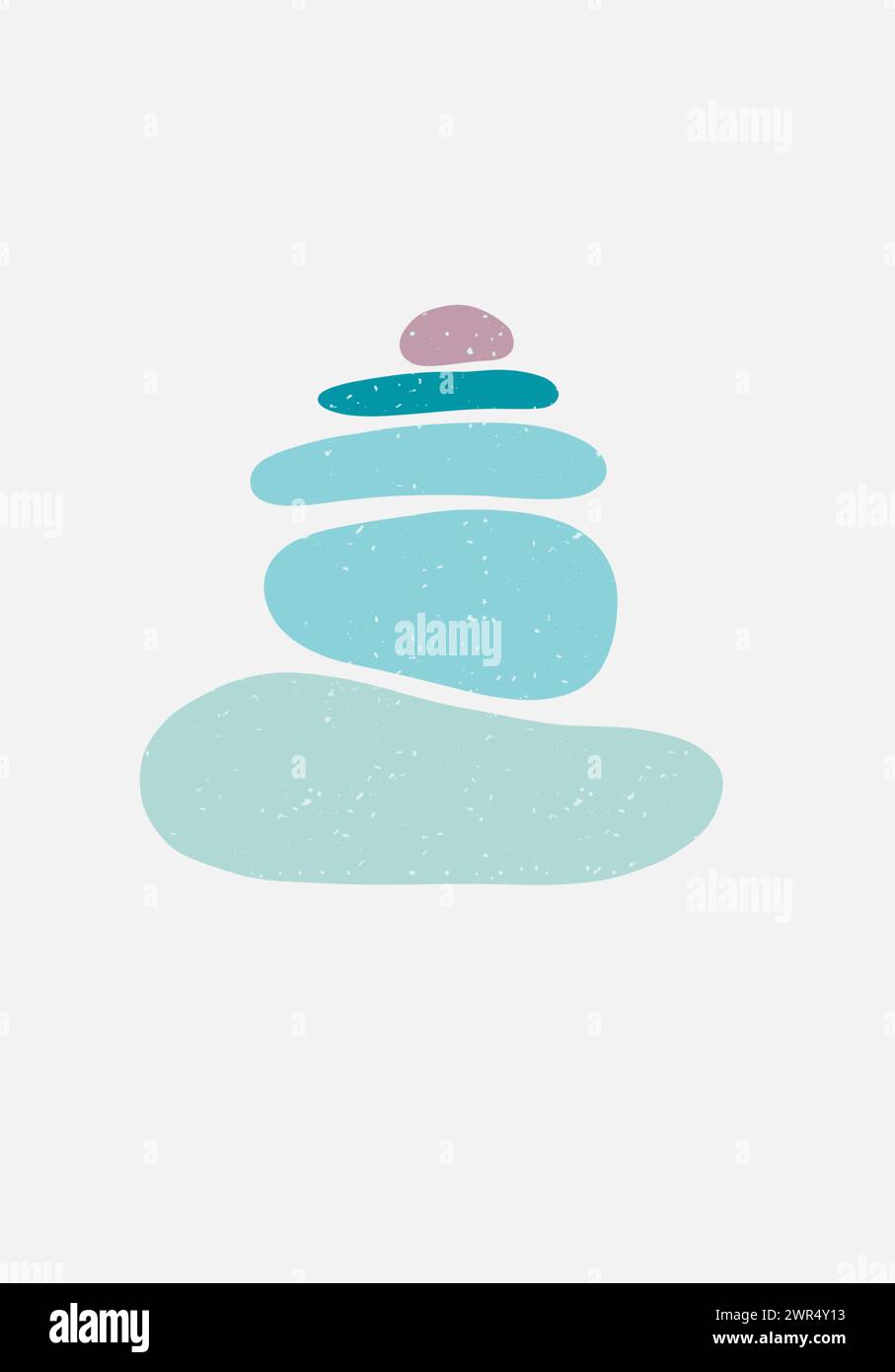 Zen stones, creative geometric shape pebble pyramid isolated on white ...