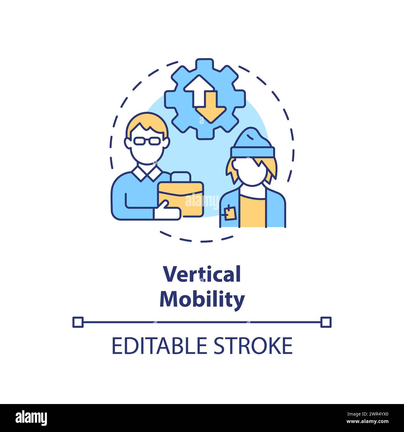 Vertical mobility multi color concept icon Stock Vector Image & Art - Alamy