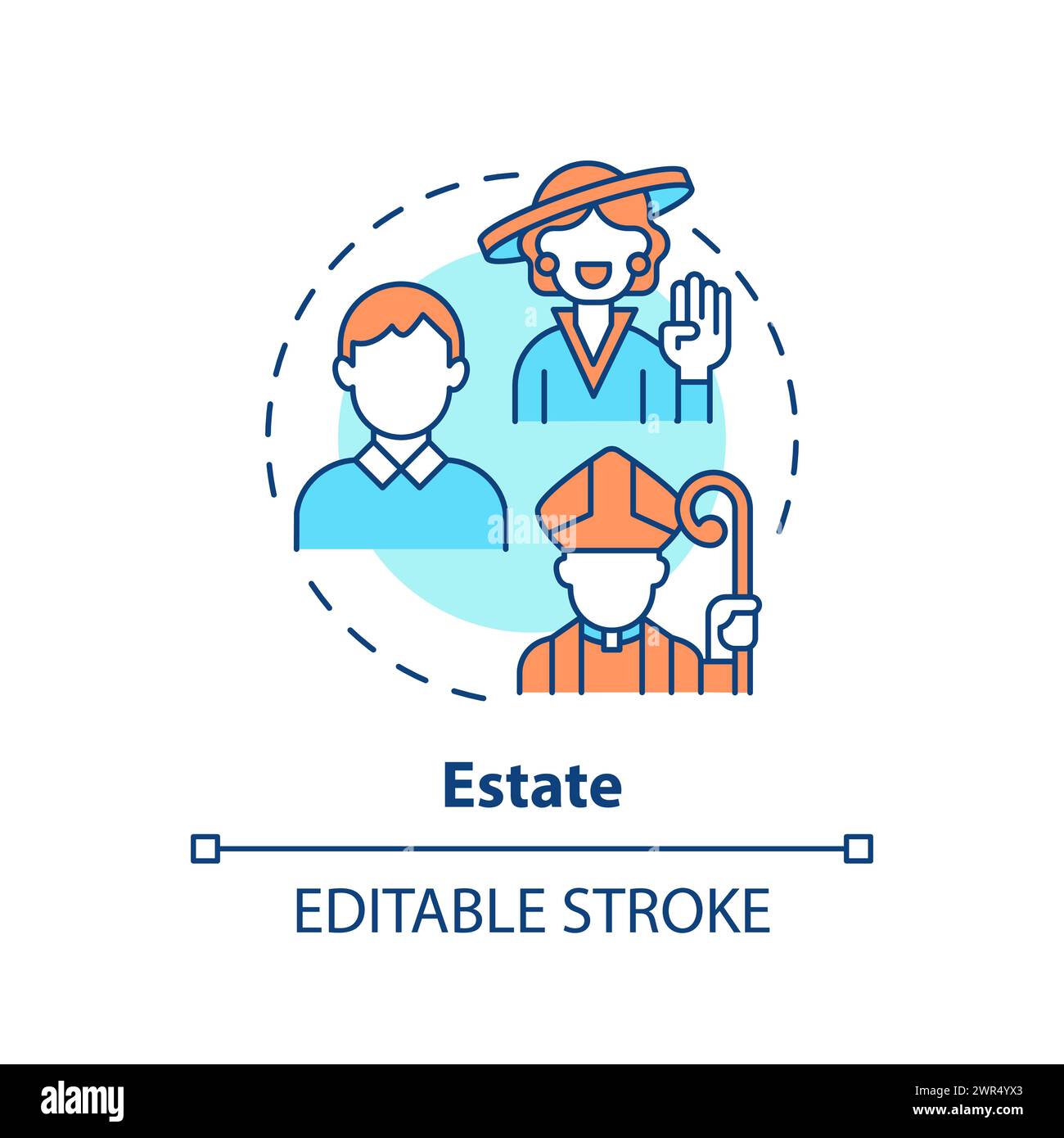 Estate systems multi color concept icon Stock Vector Image & Art - Alamy