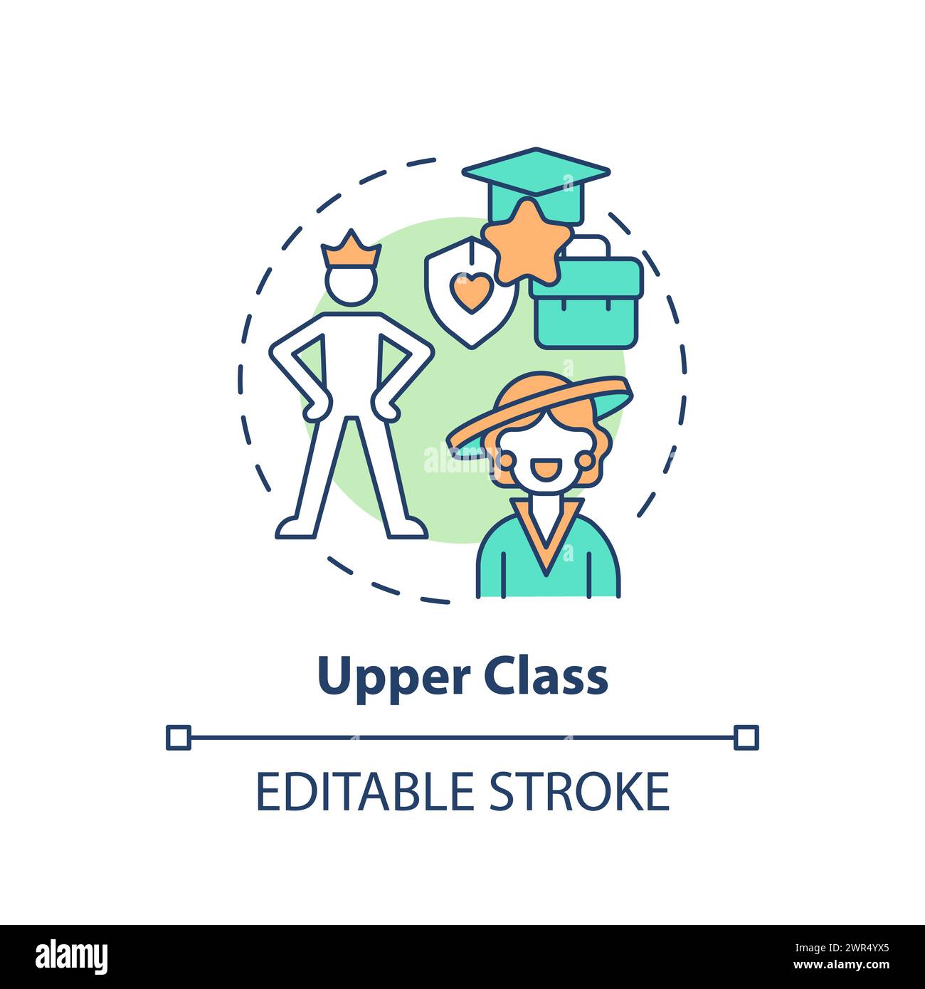 Upper class multi color concept icon Stock Vector Image & Art - Alamy