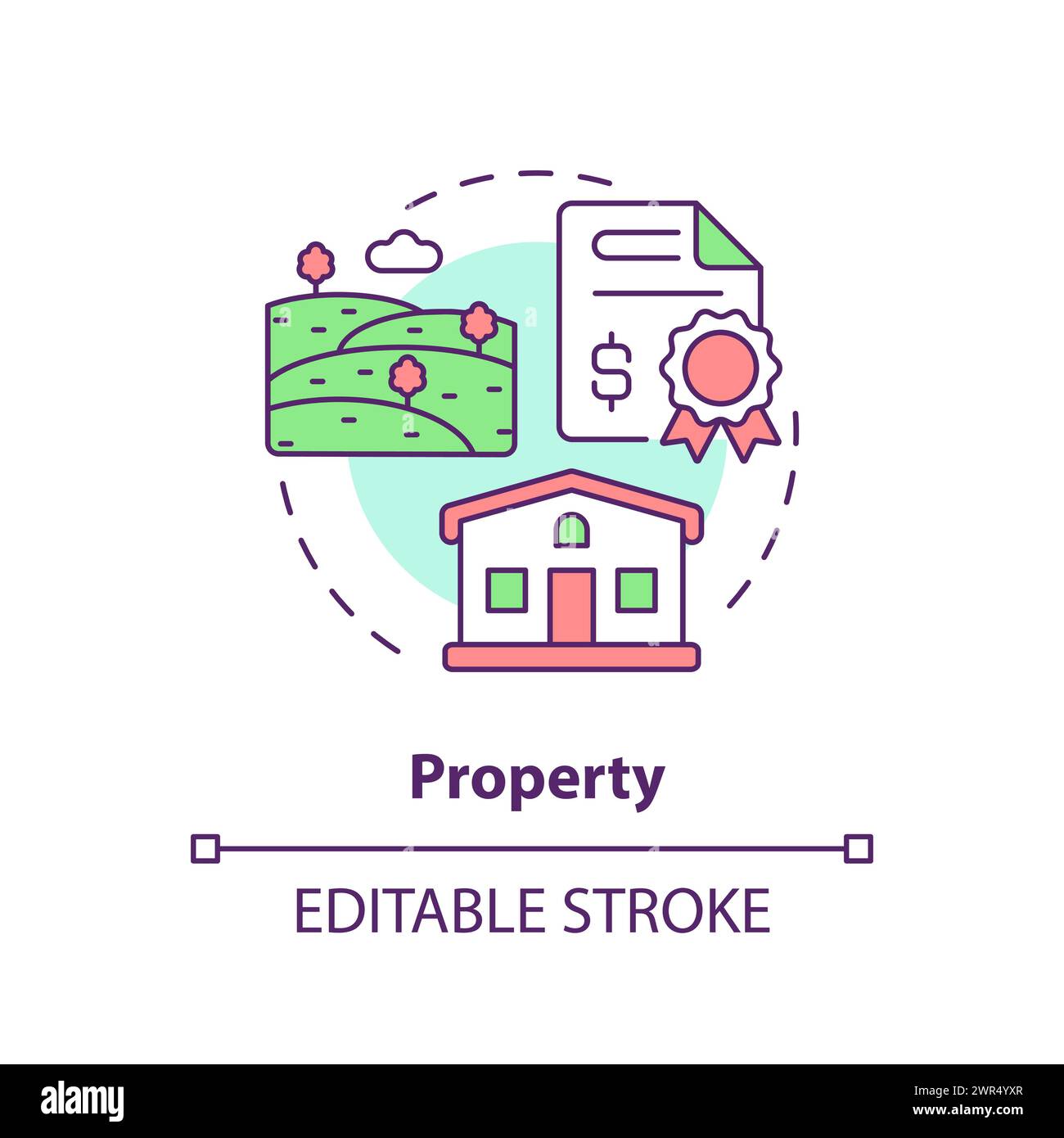 Property multi color concept icon Stock Vector Image & Art - Alamy