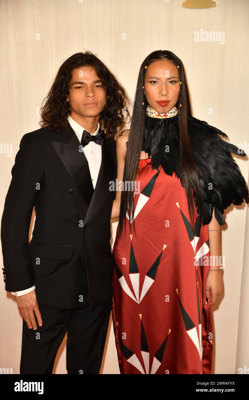 Los Angeles, Ca. 10th Mar, 2024. Quannah Chasinghorse and D'Pharaoh ...