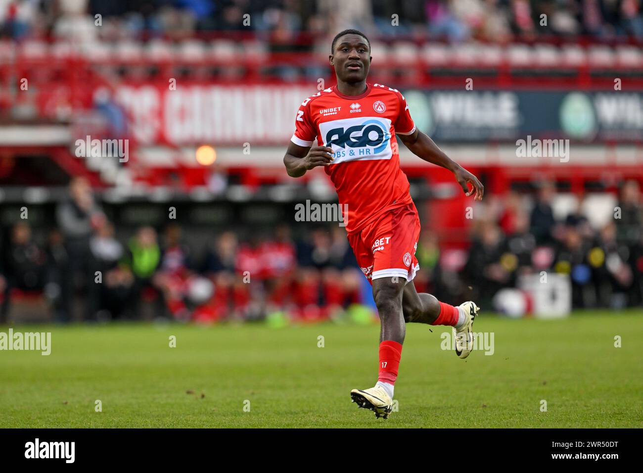 Kings Kangwa (17) of Kortrijk pictured during the Jupiler Pro League ...