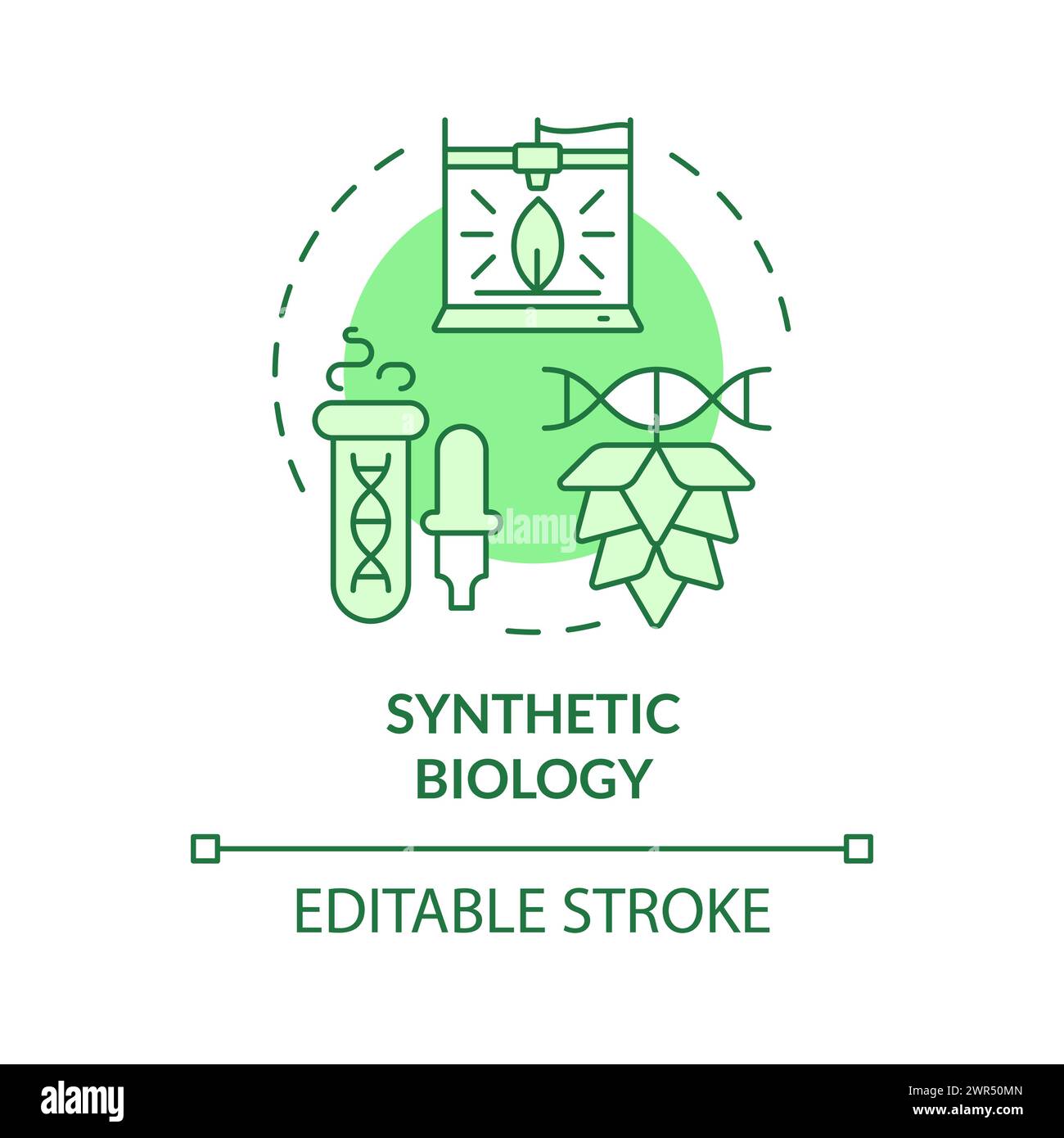 Synthetic biology green concept icon Stock Vector Image & Art - Alamy