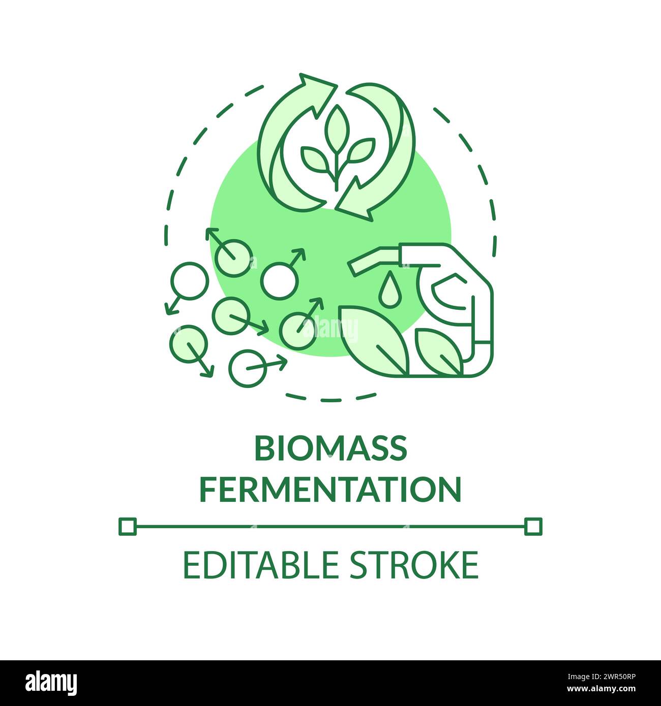 Biomass fermentation green concept icon Stock Vector Image & Art - Alamy