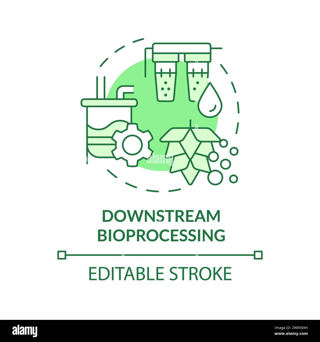 Downstream bioprocessing green concept icon Stock Vector Image & Art ...