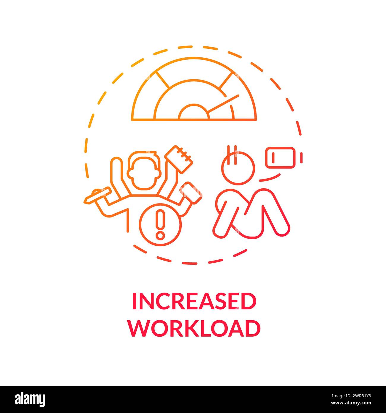 Increased workload red gradient concept icon Stock Vector Image & Art ... Increased workload red gradient concept icon Stock Vector Image & Art ...