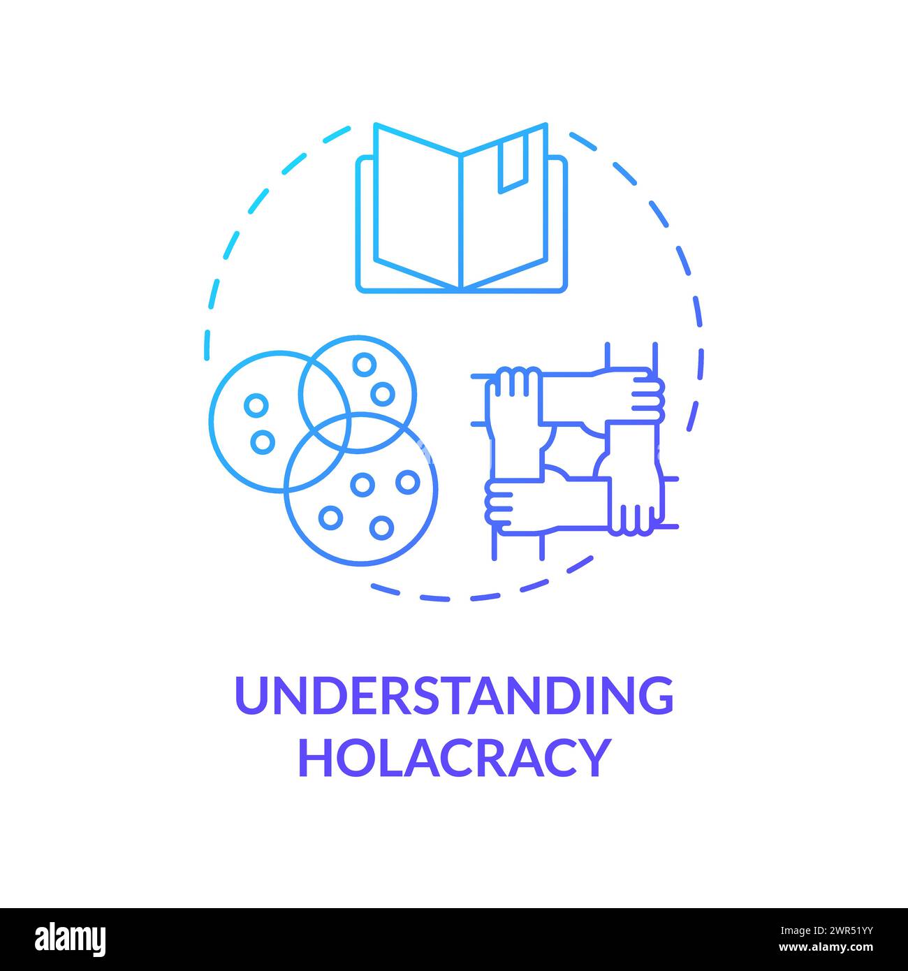 Understanding holacracy blue gradient concept icon Stock Vector Image & Art - Alamy