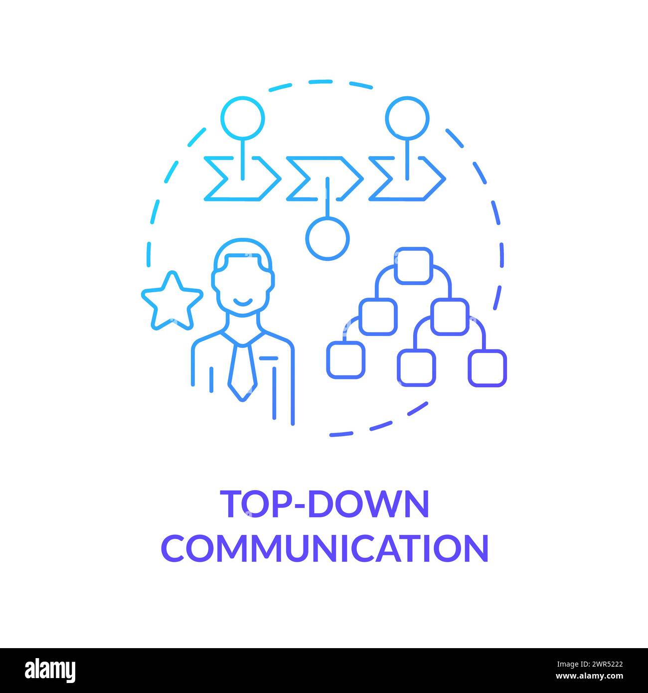 Top-dawn communication blue gradient concept icon Stock Vector Image & Art - Alamy