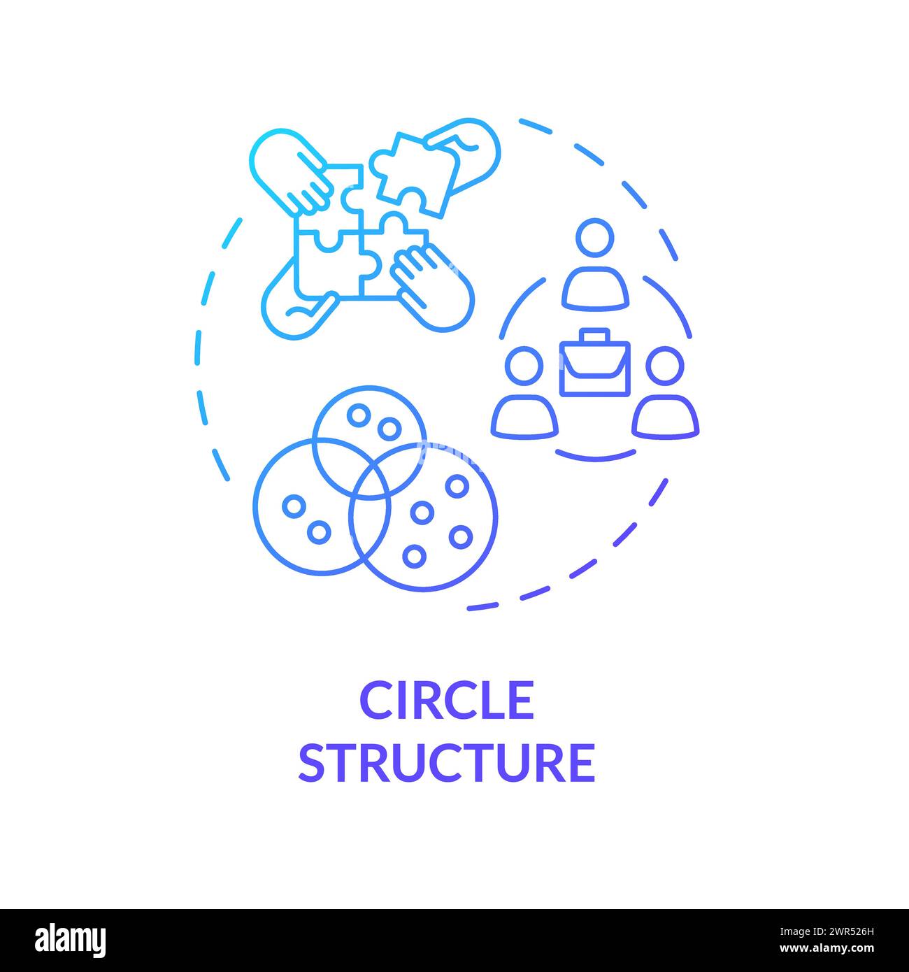 Circle structure blue gradient concept icon Stock Vector Image & Art ...