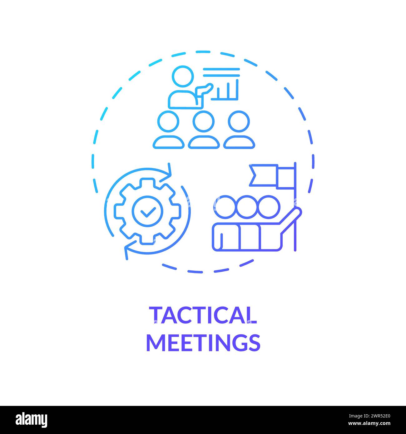 Tactical meetings blue gradient concept icon Stock Vector Image & Art ...