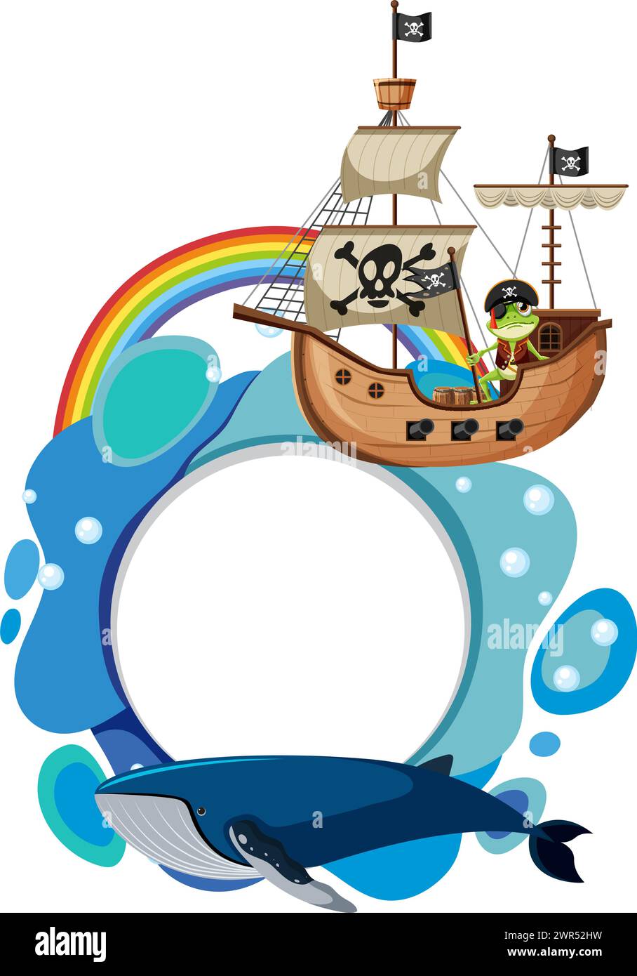 Pirate ship scene Cut Out Stock Images & Pictures - Alamy
