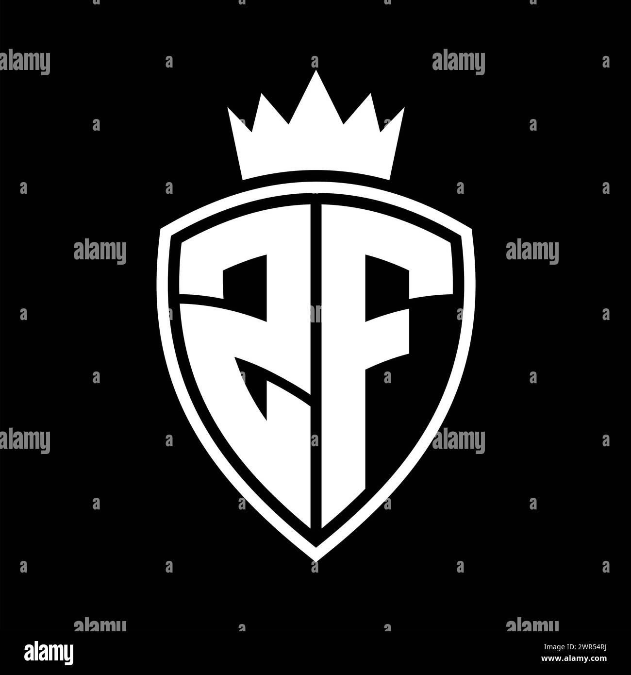 Letter zf logo Black and White Stock Photos & Images - Alamy