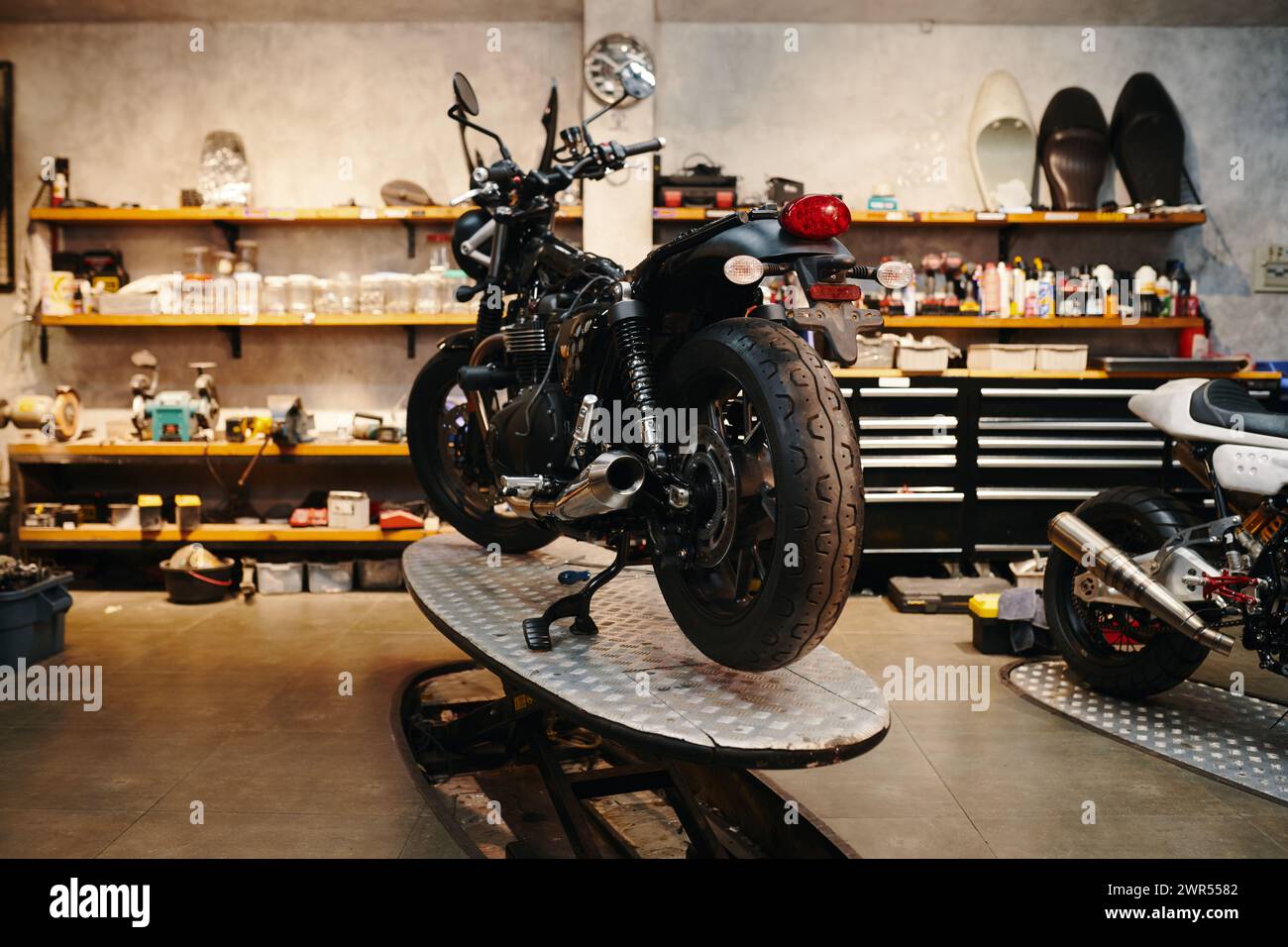 Motorcycle maintenance stand hi-res stock photography and images - Alamy
