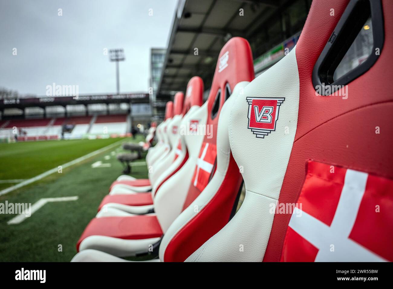 Vejle, Denmark. 10th Mar, 2024. Vejle Stadion is ready for the 3F ...