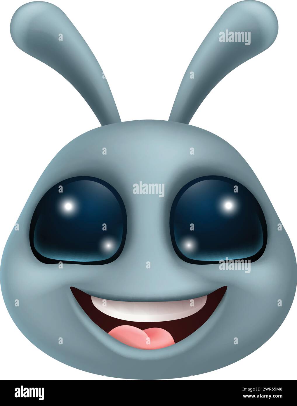 Alien Grey Gray Fun Cartoon Character Stock Vector Image & Art - Alamy