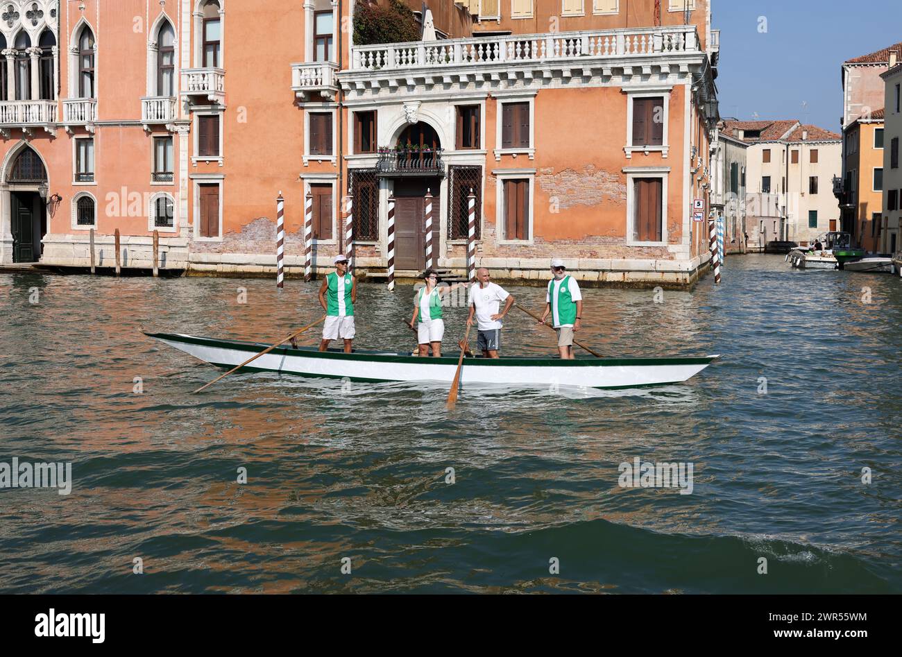 Venice, Italy - September 6, 2022: Local rowing team training on the ...