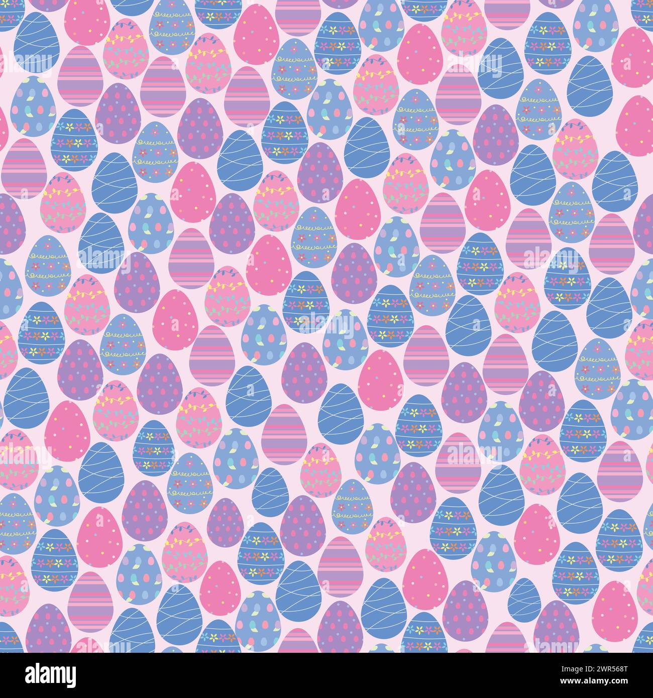 Repeat pattern with delicious chocolate easter eggs vector artwork ...