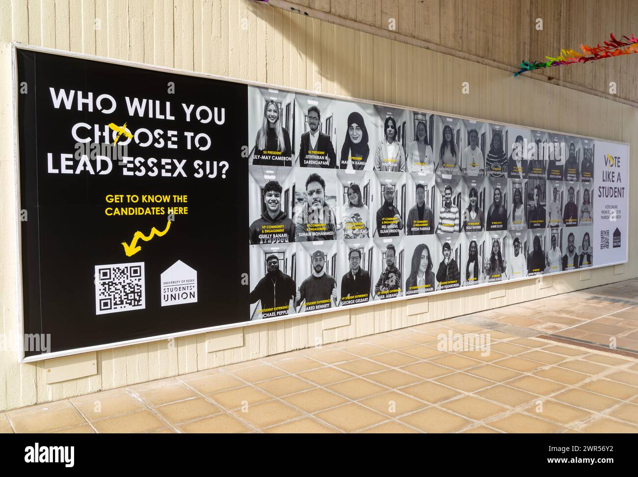 Election posters for student elections, University of Essex, Colchester ...