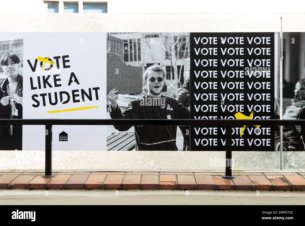 Election posters for student elections, University of Essex, Colchester ...