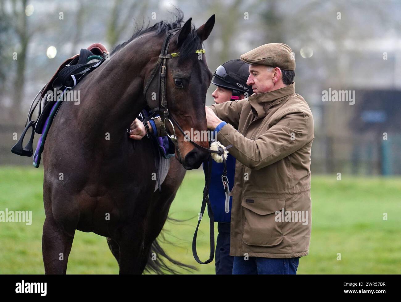 Henry de Bromhead on the gallops at Cheltenham Racecourse, ahead of the ...