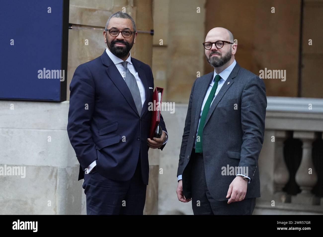 Home Secretary James Cleverly and anti-fraud champion Simon Fell (right ...