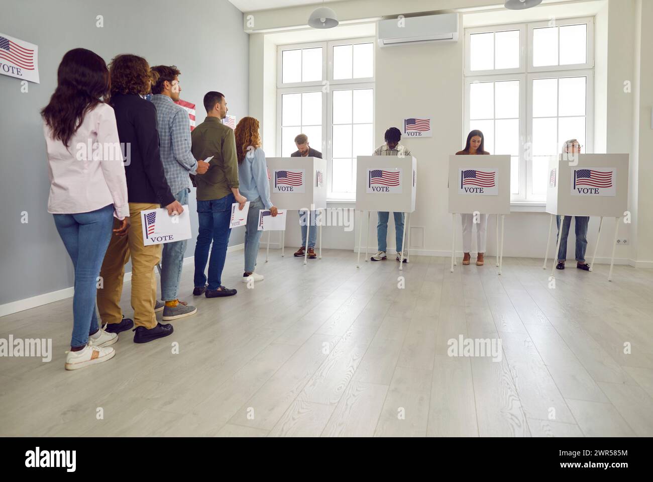 Polling station usa group hi-res stock photography and images - Alamy