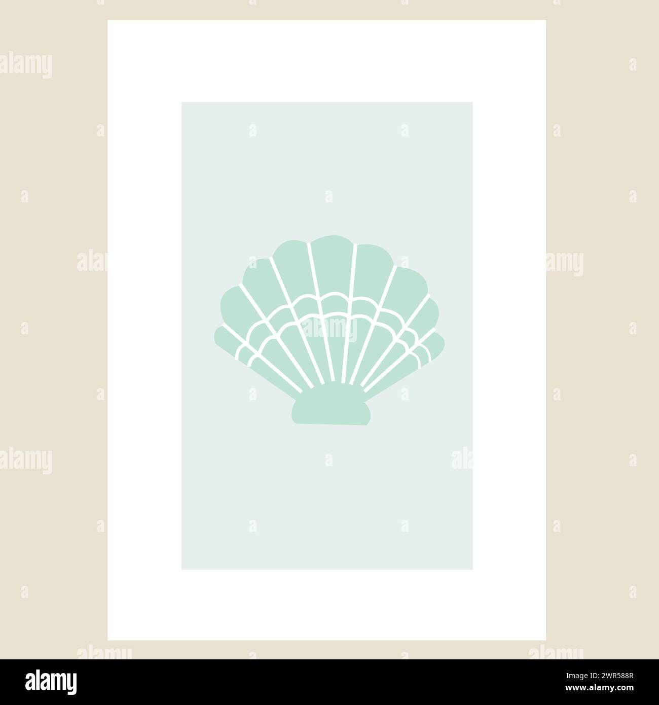 Seashell illustration art print design poster Stock Vector Image & Art ...