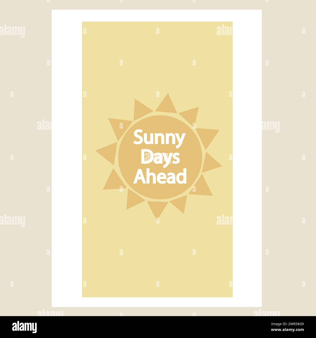 Sunny days ahead poster design Stock Vector Image & Art - Alamy