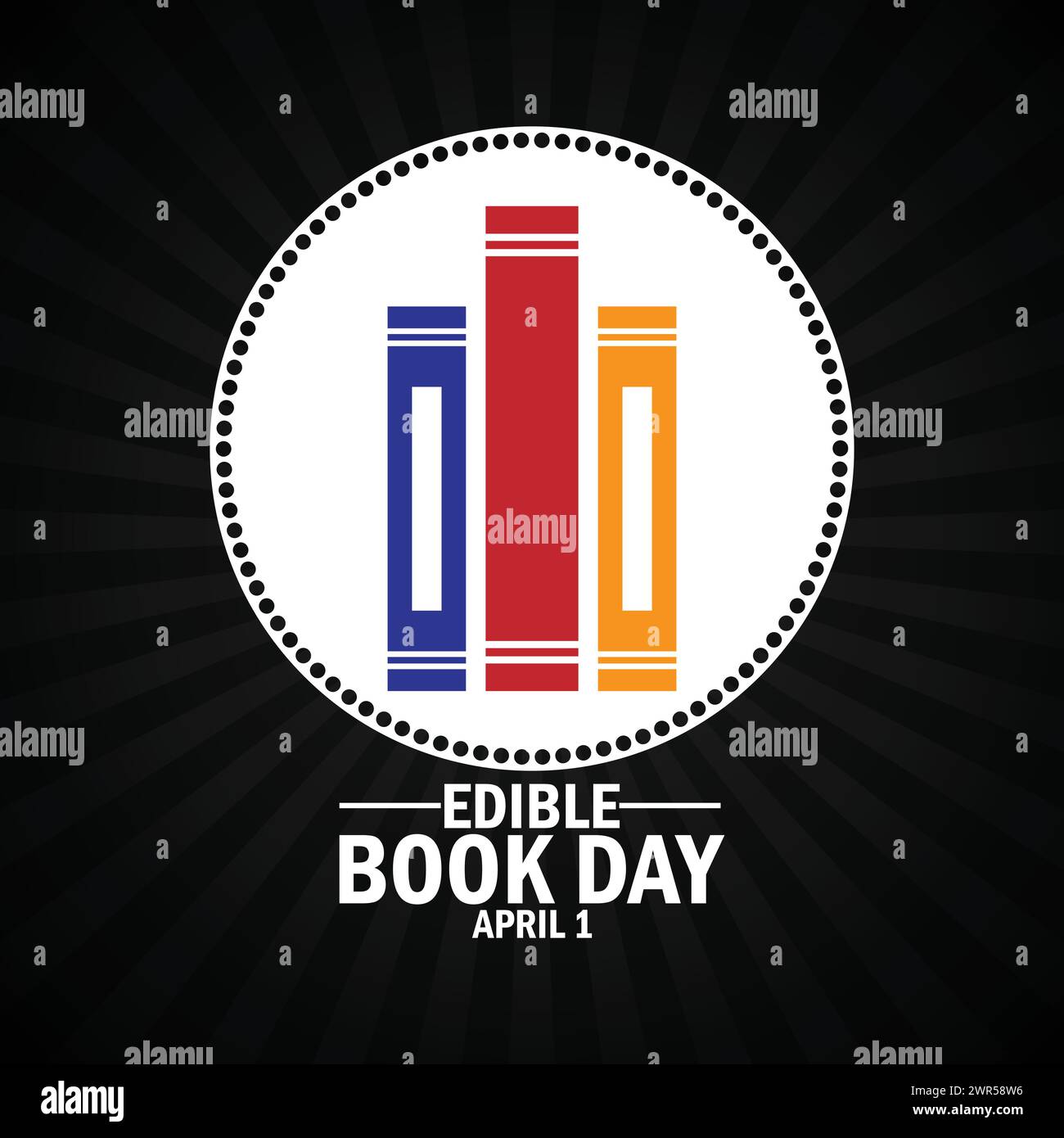 Edible Book Day wallpaper with typography. Edible Book Day, background ...