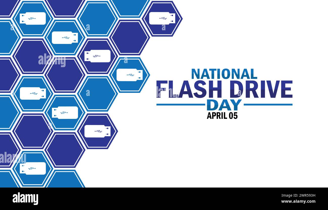 National Flash Drive Day. Holiday concept. Template for background, banner, card, poster with ...