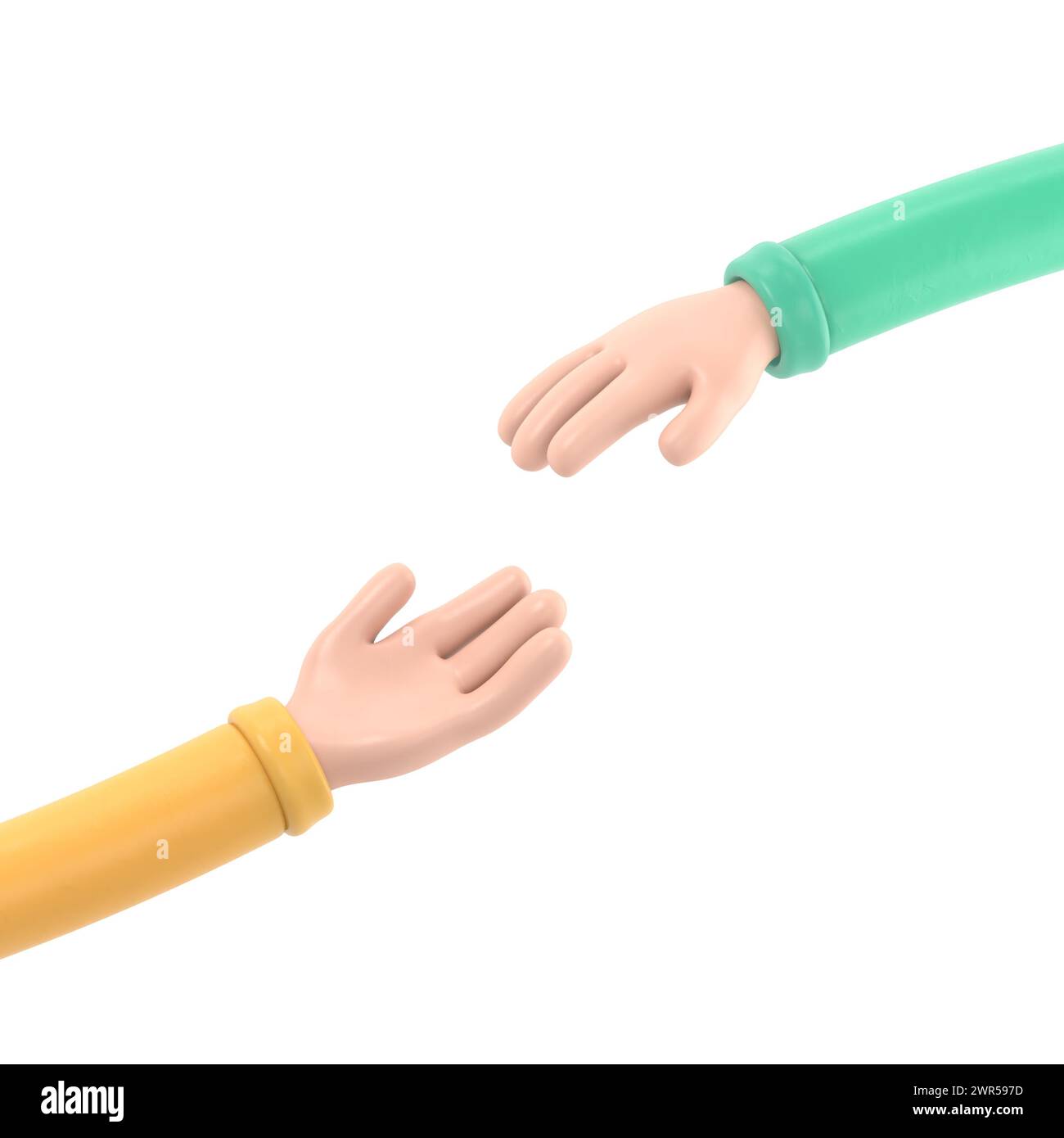 Cartoon Gesture Icon Mockup.Helping hand of god. Gesture hand concept ...