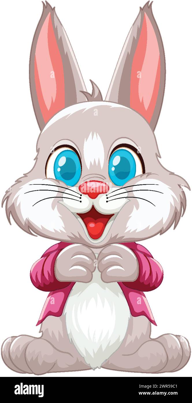 Cute smiling rabbit illustration for children's media Stock Vector ...
