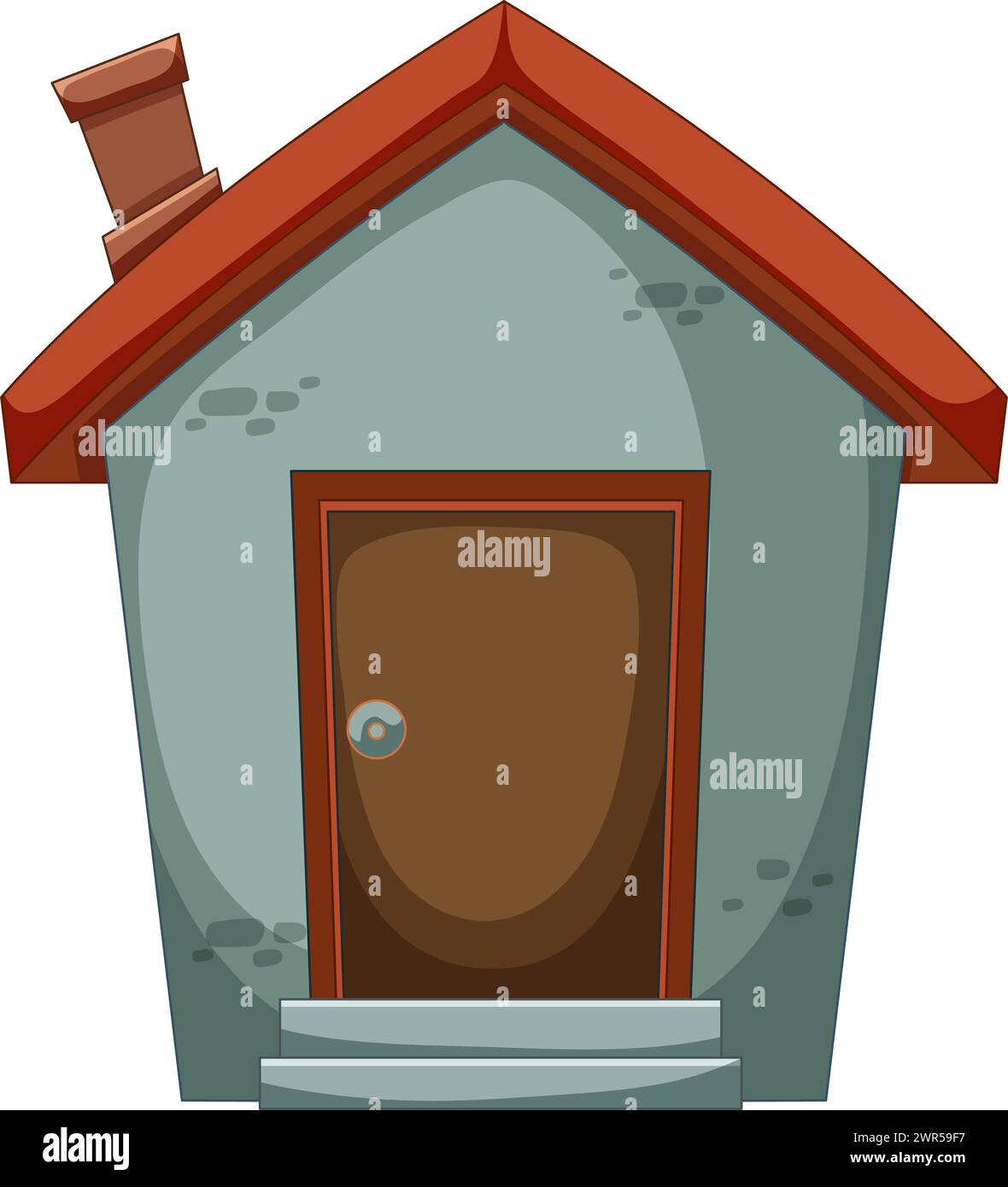 Simple cartoon illustration of a small house Stock Vector Image & Art ...