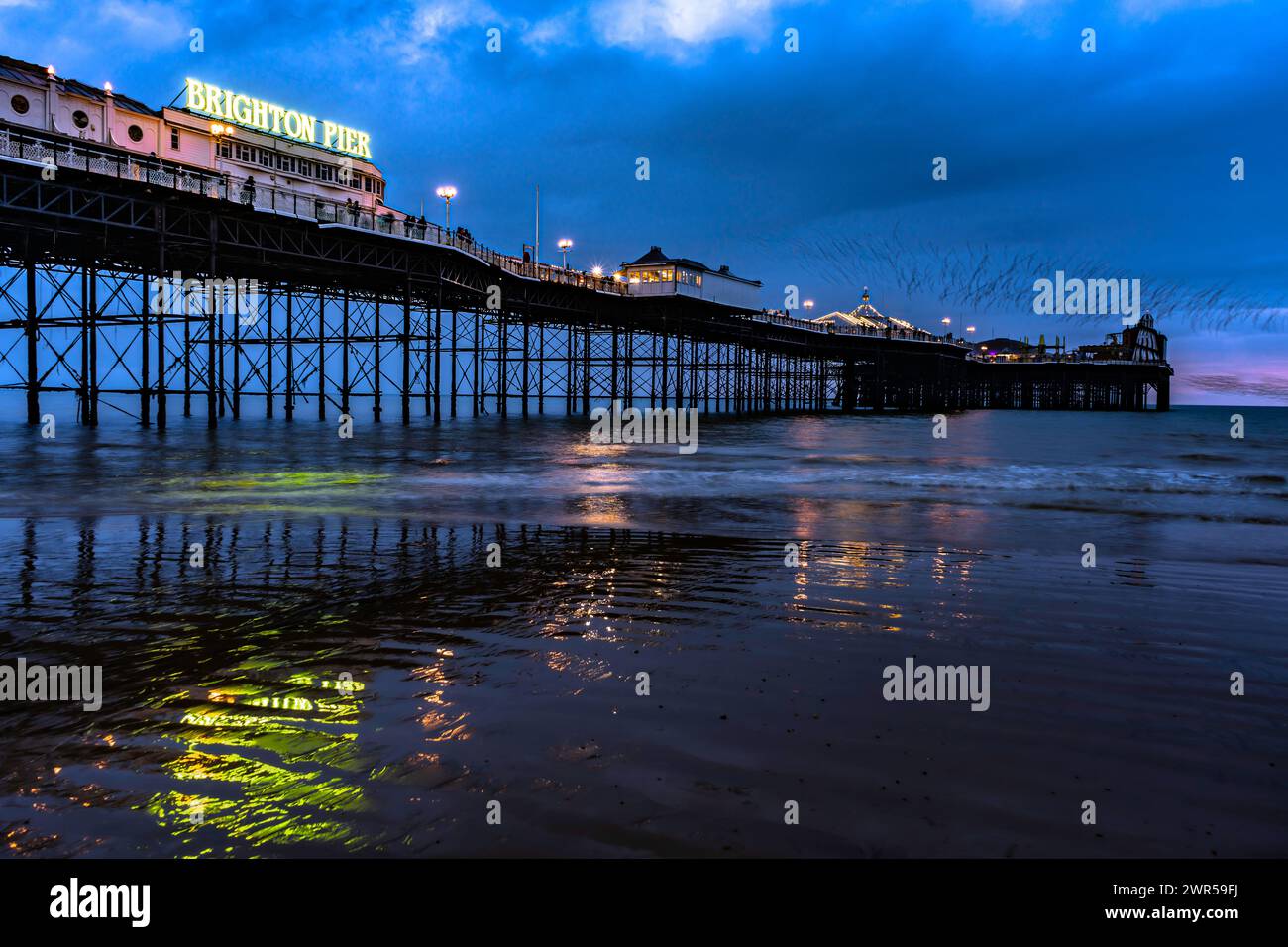 Brighton Beach, Brighton, East Sussex,England. 10 March 2024. The low ...
